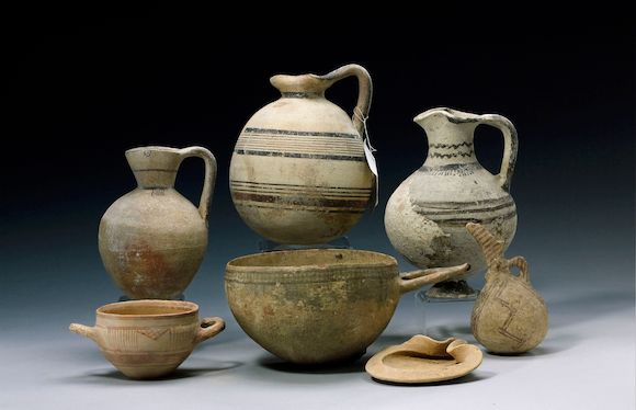 Bonhams : Five Cypriot pottery vessels, Middle Bronze Age - Cypro ...