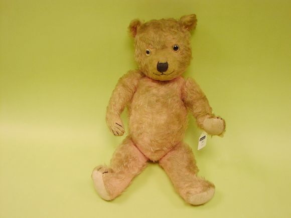 Bonhams : A pink Chiltern Teddy bear, English circa 1935 mohair very worn.