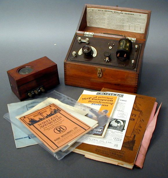 Bonhams : A 1920's BTH crystal wireless receiver,