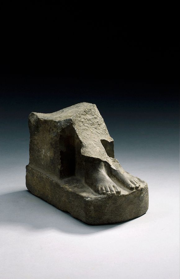 Bonhams : A fragmentary Egyptian stone sculpture, Late Period, after ...