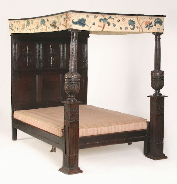 Bonhams : A 17th Century and later tester bed,