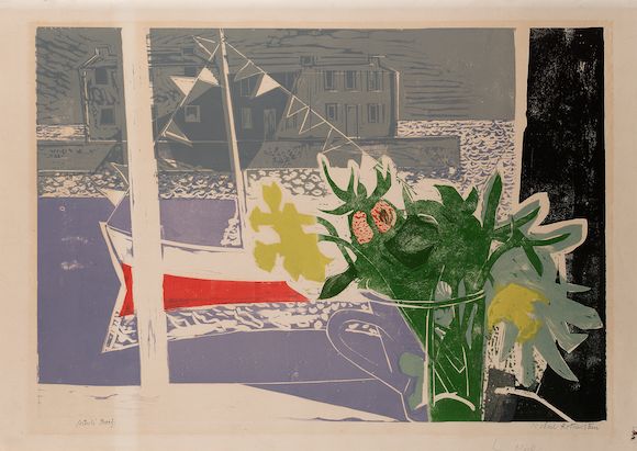 Bonhams : Michael Rothenstein Aberayron Linocut, printed in colours, on ...