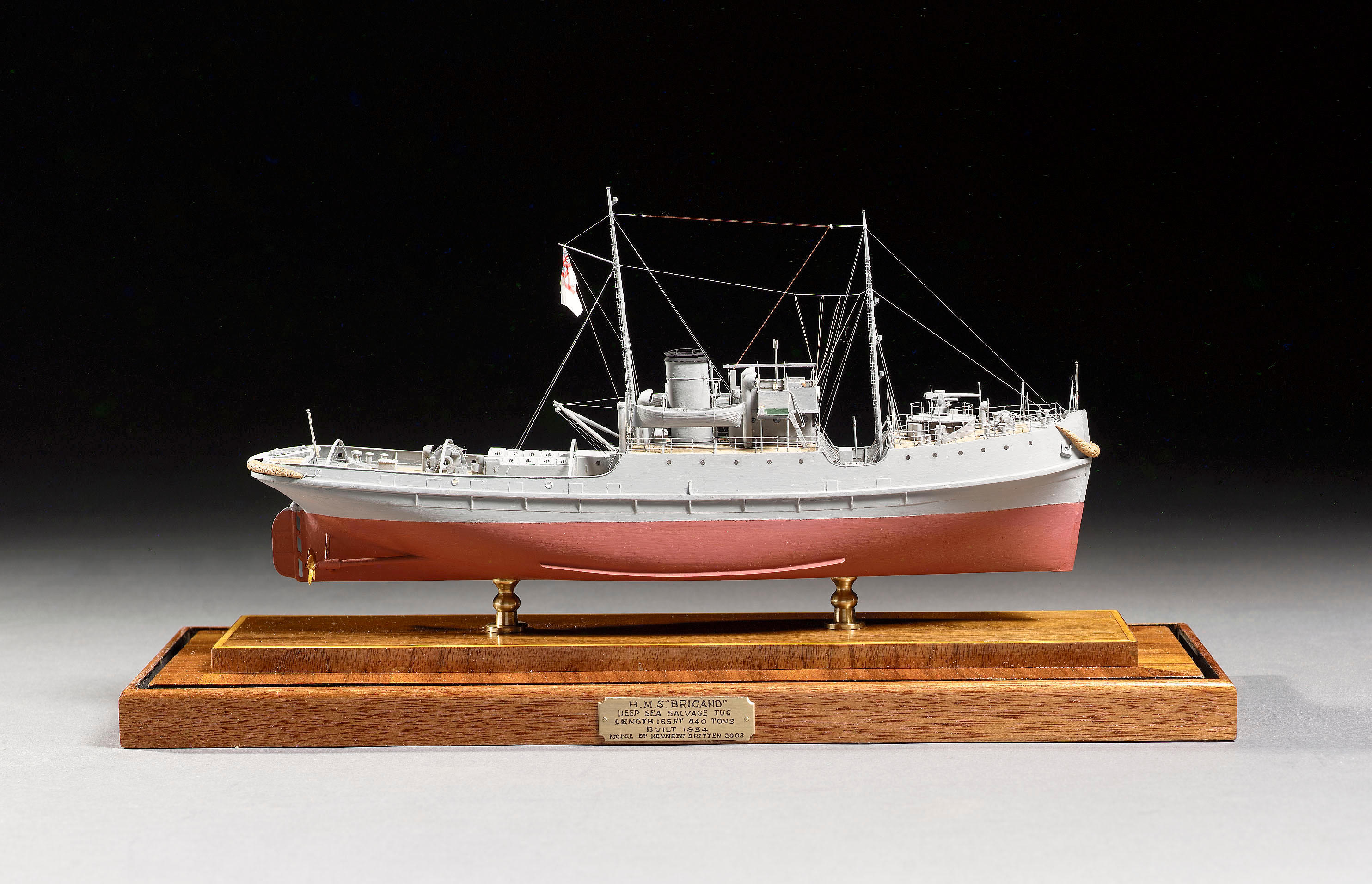 HMS BRIGAND 1934. A Scale Model of a Deep Sea Salvage Tug Built by ...