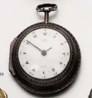 Bonhams : A late 18th century silver pair cased verge watch George ...