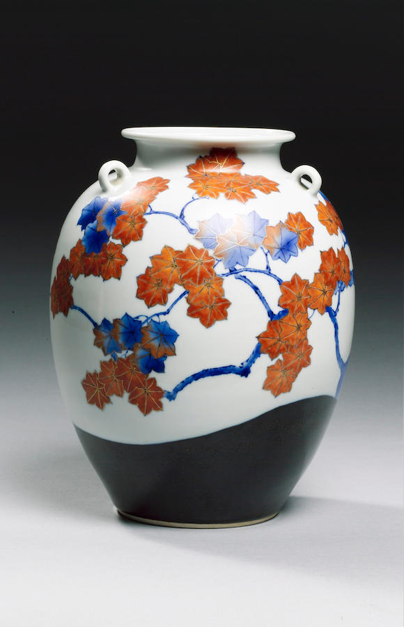 Bonhams Miyagawa Kozan A Tea Jar Height 10in 26cm
