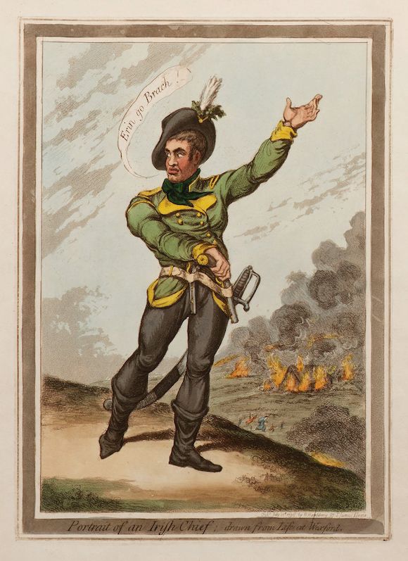 Bonhams : James Gillray Portrait of an Irish Chief; drawn from Life at ...