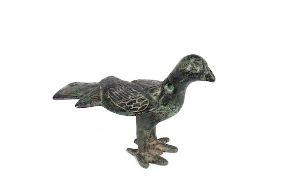 Bonhams : An early Islamic bronze Figurine of a Bird Probably Umayyad ...
