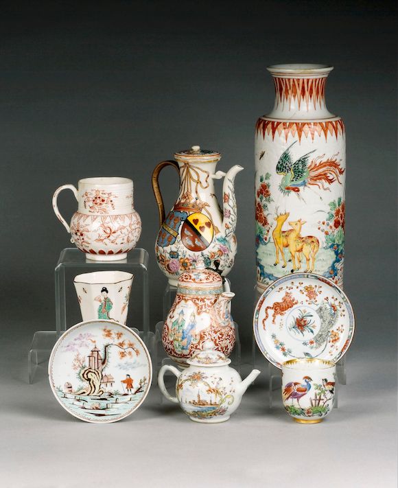 Bonhams : A small Liverpool delft flower brick circa 1760