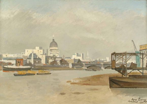 Bonhams : Rene Durey (French, 1890-1959) A view of St. Pauls and ...