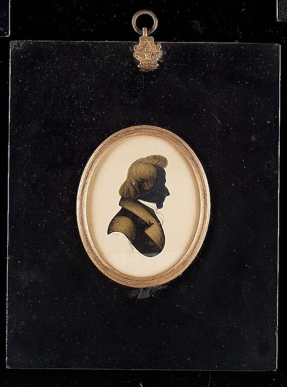 Bonhams : Edward Foster, A silhouette of a Gentleman, profile to the ...
