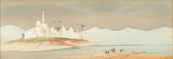 Bonhams : Henry Stanton Lynton (British, circa 1900) Nile scenes,a pair ...