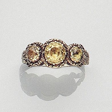 Bonhams : A Georgian three-stone ring