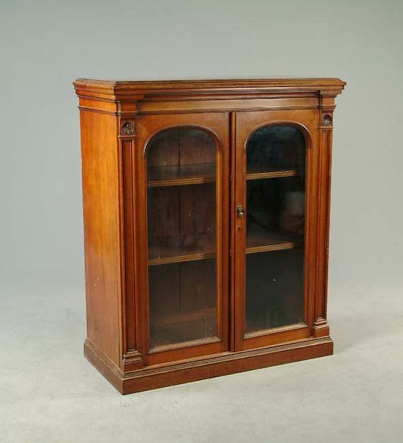 Bonhams : A late Victorian mahogany glass fronted bookcase