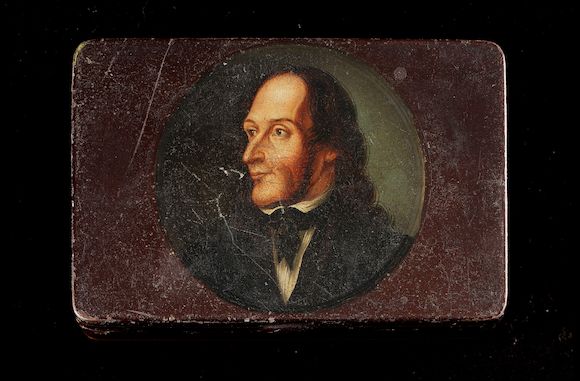 Bonhams : Niccolo Paganini A metal accessory box interior decorated ...