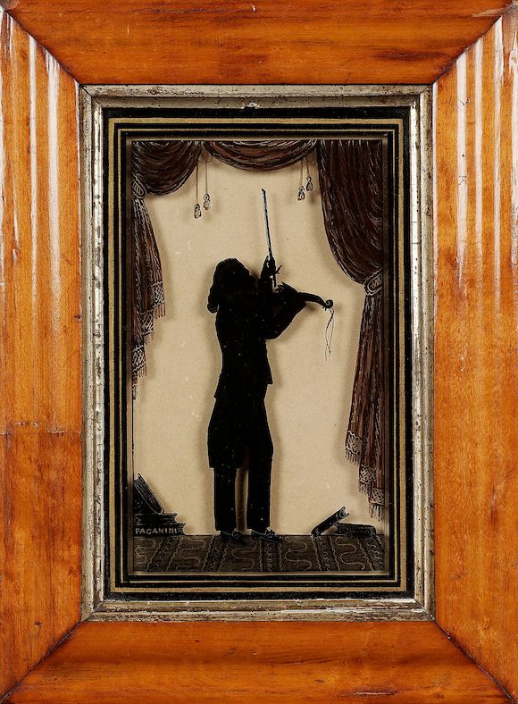 Bonhams : Niccolo Paganini A fine full length silhouette-on-glass ...