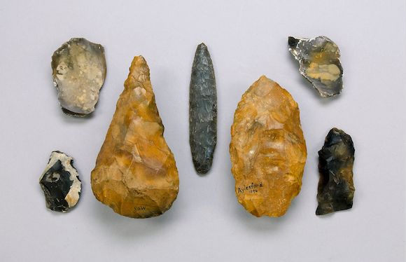 Bonhams : A collection of Palaeolithic and Neolithic Flint Implements ...