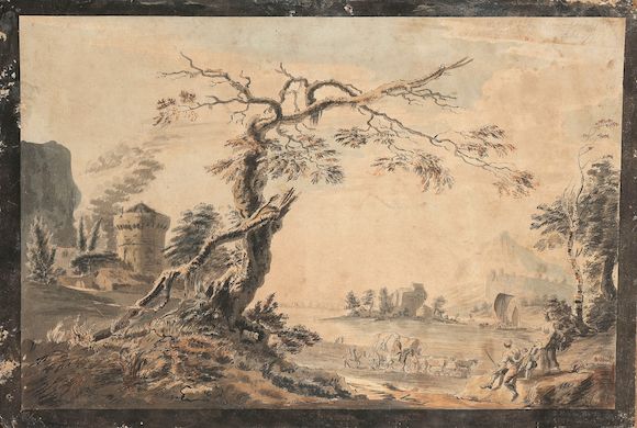 Bonhams : Major-General Benjamin Fisher (British, 1753-1814) Travellers ...