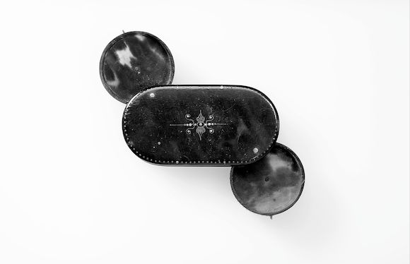 Bonhams : A late 18th century tortoiseshell and silver mounted double snuff box,