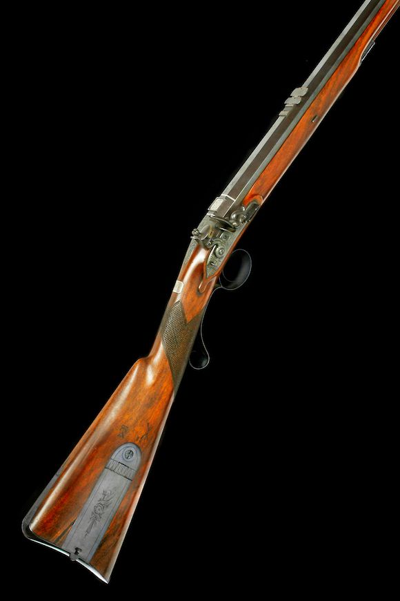 Bonhams : A Rare 26-Bore Flintlock Sporting Rifle Made For Presentation ...