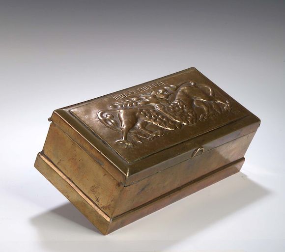 Bonhams : Alexander Ritchie of Iona, A brass casket,