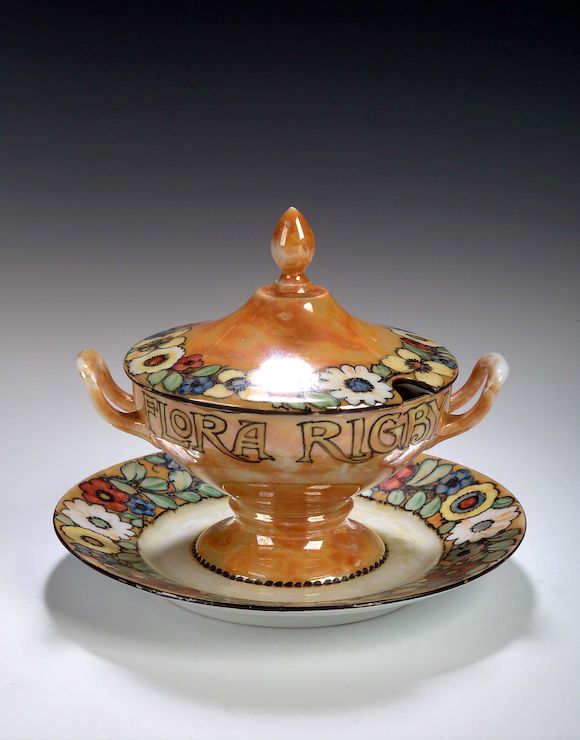 Bonhams : Ann Macbeth (1875-1948), A small tureen cover and intergral ...