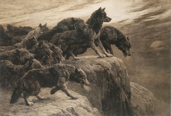 Bonhams : Herbert Dicksee Baffled Etching, 1908, on wove, with margins ...