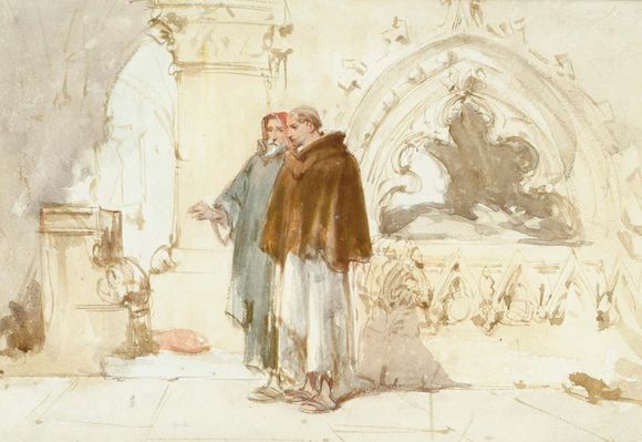 Bonhams : Sir John Gilbert (British, 1817-1897) A sketch of a portion ...