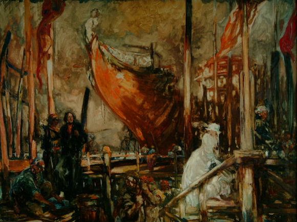 Bonhams : Hal Hurst (1863-1938) 'The Launching'