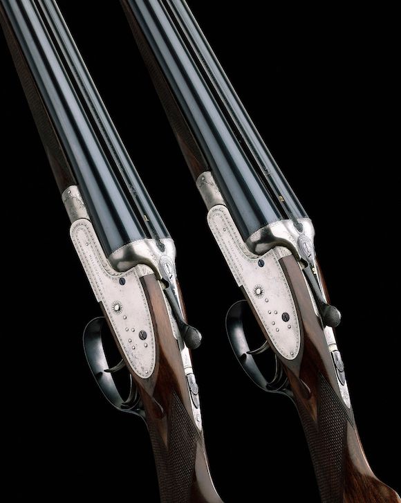 Bonhams : A PAIR OF 12-BORE SIDELOCK EJECTOR GUNS BY W. EVANS, NO ...