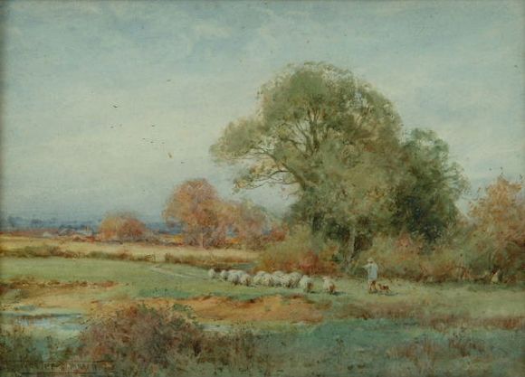 Bonhams : Henry Sylvester Stannard (1870-1951) 'Shepherd and his flock ...