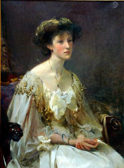 Bonhams : Sarah Ball Dodson (1847-1906 American) 'The Hon Mrs Mark Napier