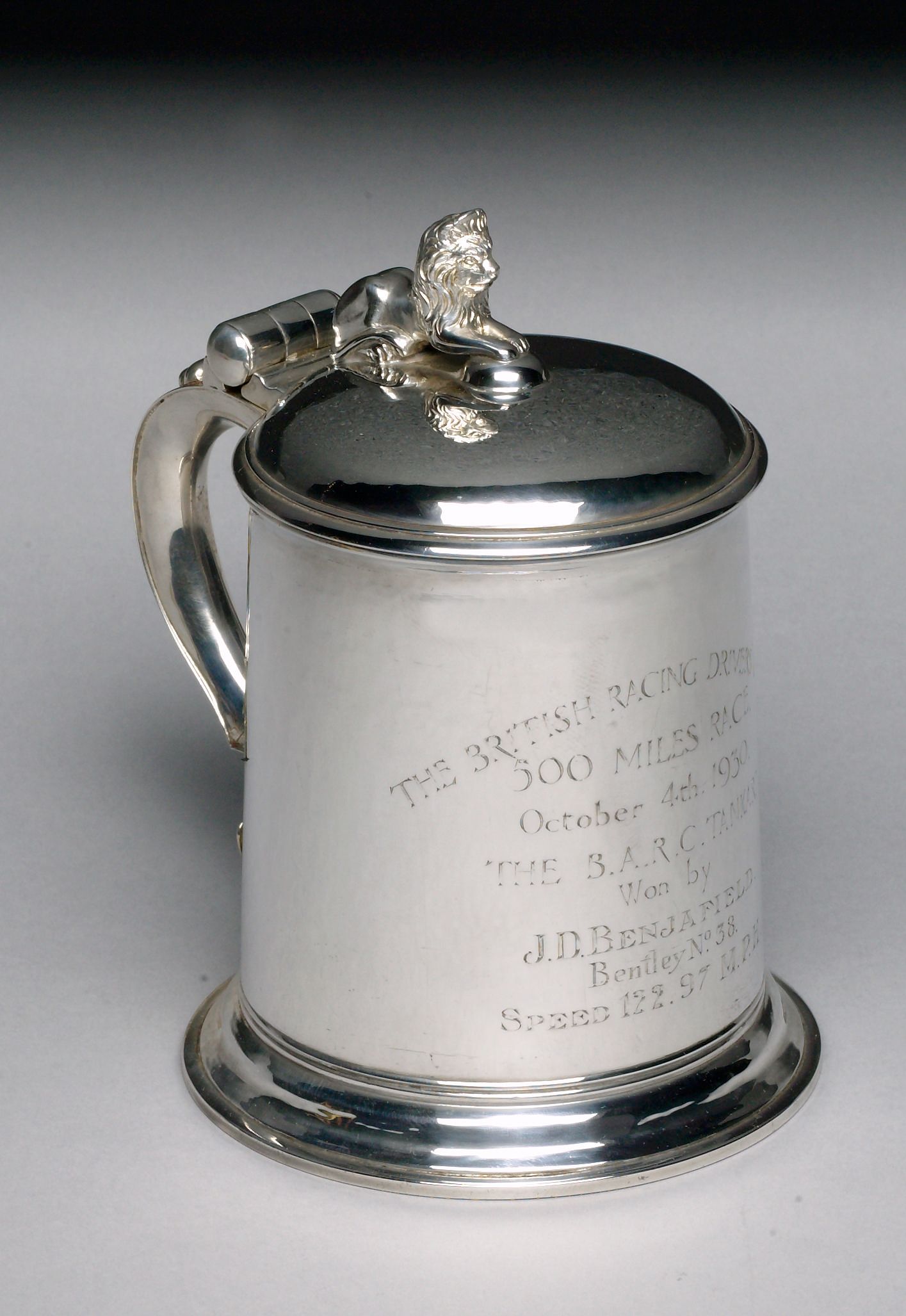 Bonhams Cars : The B.A.R.C. Tankard awarded to J.D. Benjafield, Bentley ...