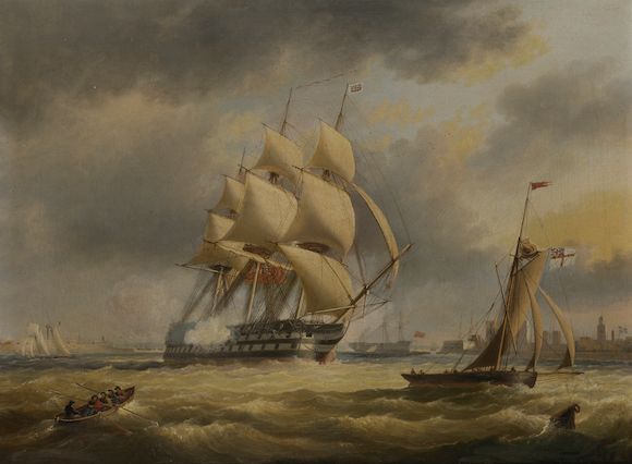Bonhams : George Webster (British, fl.1797-1832) A two-decker ...