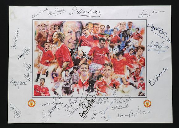 Bonhams : Manchester United “The Greats”, an autographed print take ...
