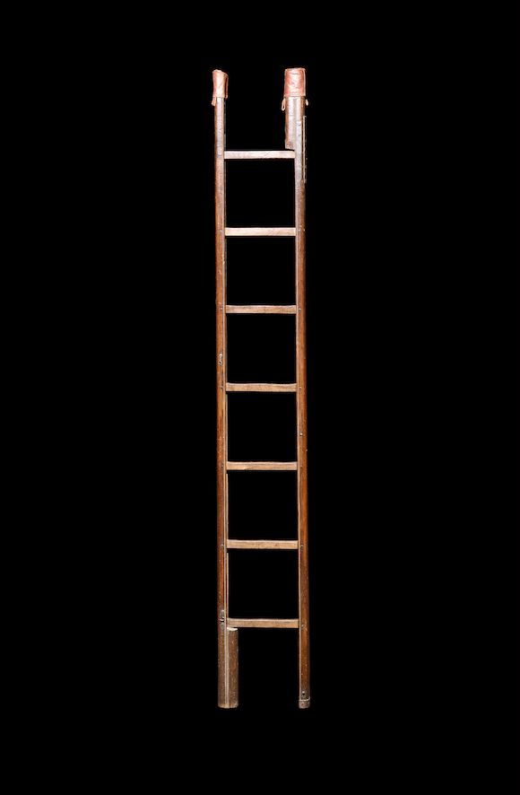 Bonhams : A Regency mahogany Library Pole Ladder,