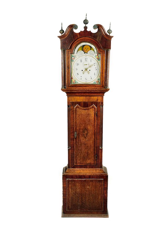 Bonhams : An early 19th century mahogany longcase clock Stamped on the ...