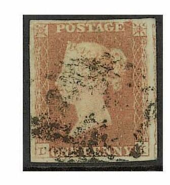 Bonhams : 1841 1d.: 1d. Plate 75 LK showing "Union Jack" re-entry, fine ...