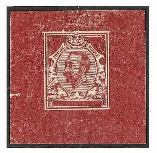 Bonhams : 1911-12 Downey Heads: Die proof with uncleared value tablets, printed in red on thin ...