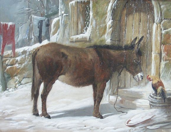 Bonhams : Henry Charles Woollett (fl.1851-1872) Donkey and cockerel 23. ...