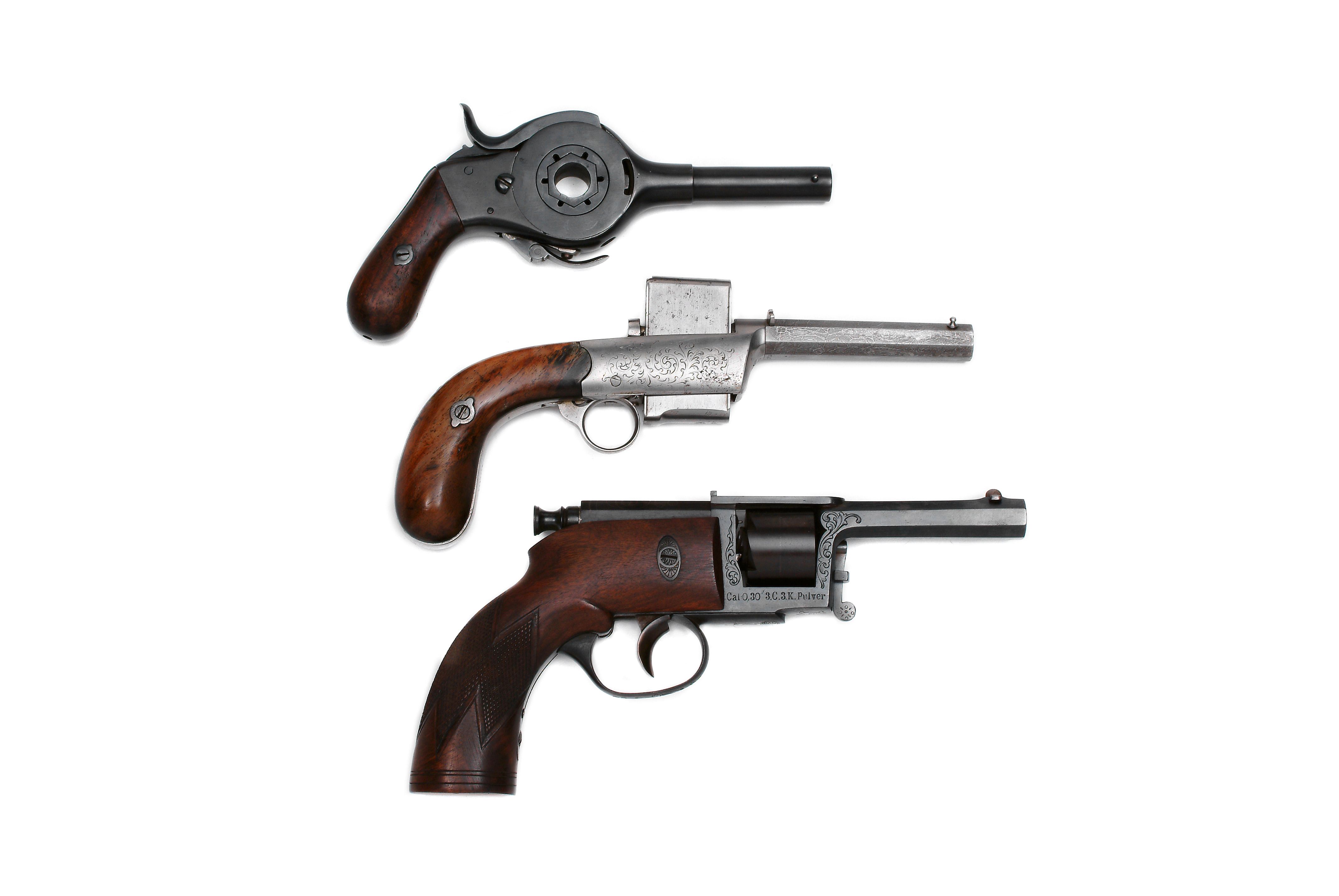 A Very Rare Continental 120-Bore Six-Shot Pin-Fire Turret Revolver No ...