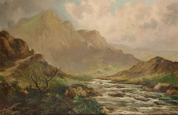 Bonhams : David M Ducker (British, fl.1910-1930) The falls of Dochart ...