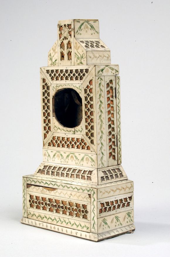 Bonhams : A 19th century Russian bone watch holder