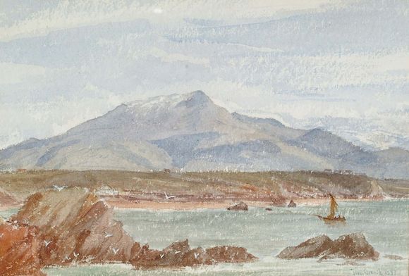 Bonhams : James Orrock (British, 1829-1913) Boats in a coastal ...