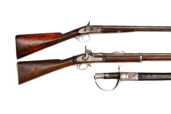 Bonhams : A Very Rare .577 Mont Storm Patent Breech-Loading Percussion ...