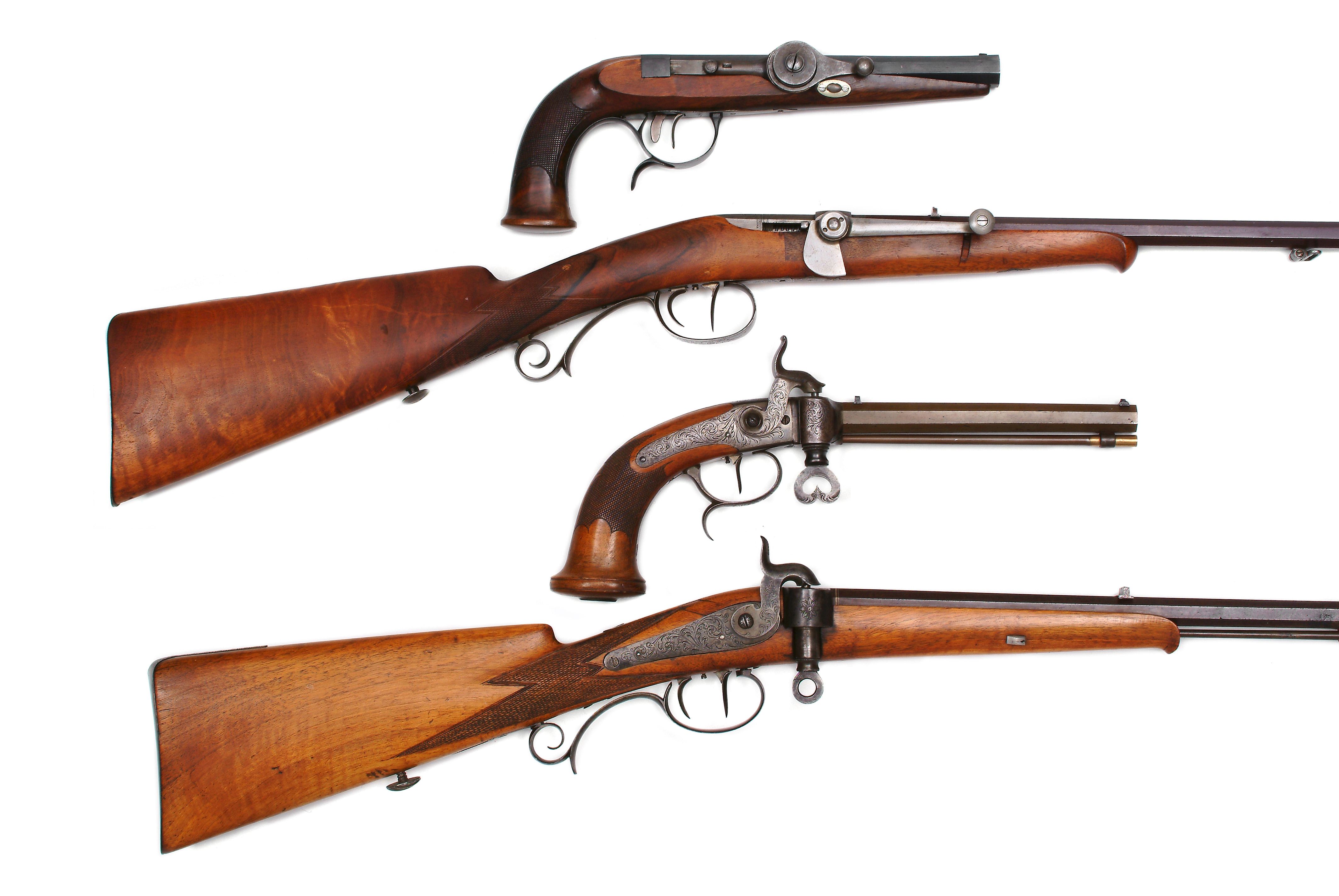 A German Breech-Loading Needle-Fire Target Rifle Of Small Bore By J.P ...