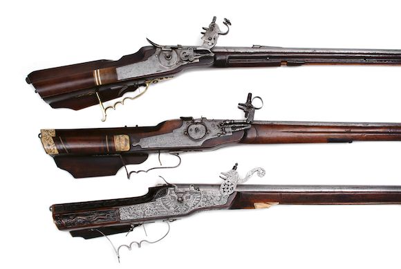 Bonhams : The Lock And Butt Of A Fine Bavarian Wheel-Lock Gun Or Rifle