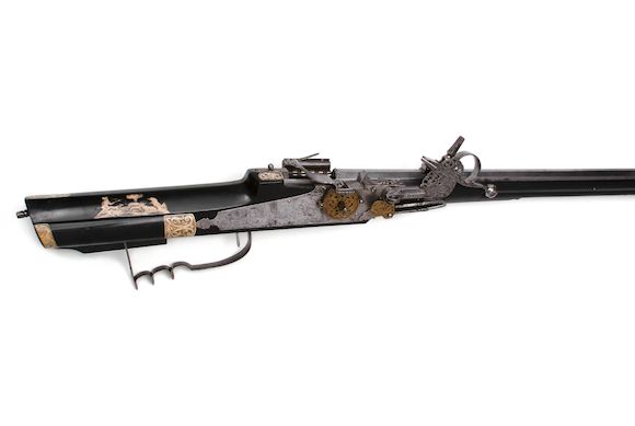 Bonhams : A Very Rare German 25-Bore Breech-Loading Self-Spanning Wheel ...