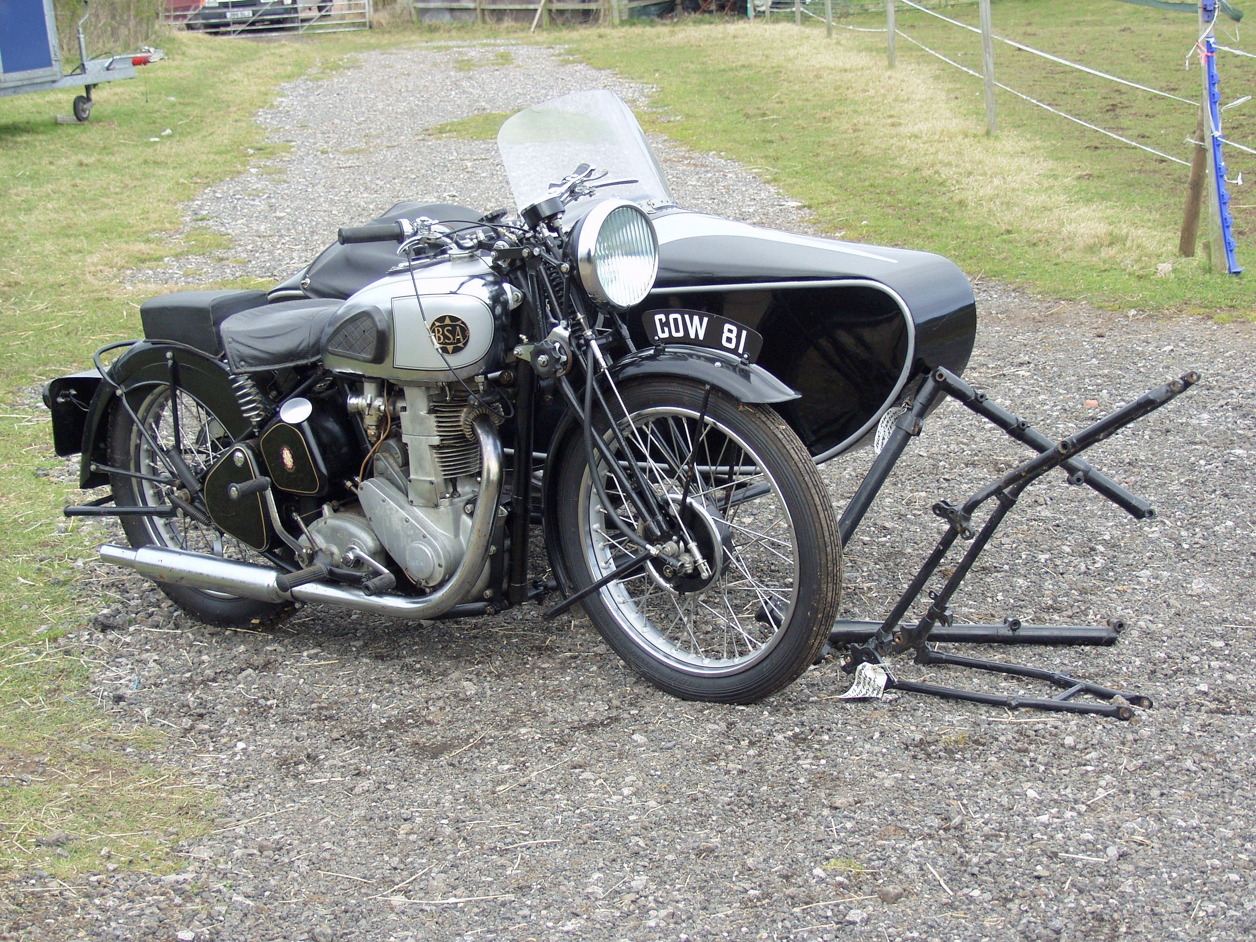 Bonhams Cars : 1939 BSA 500cc M24 Gold Star Motorcycle Combination ...