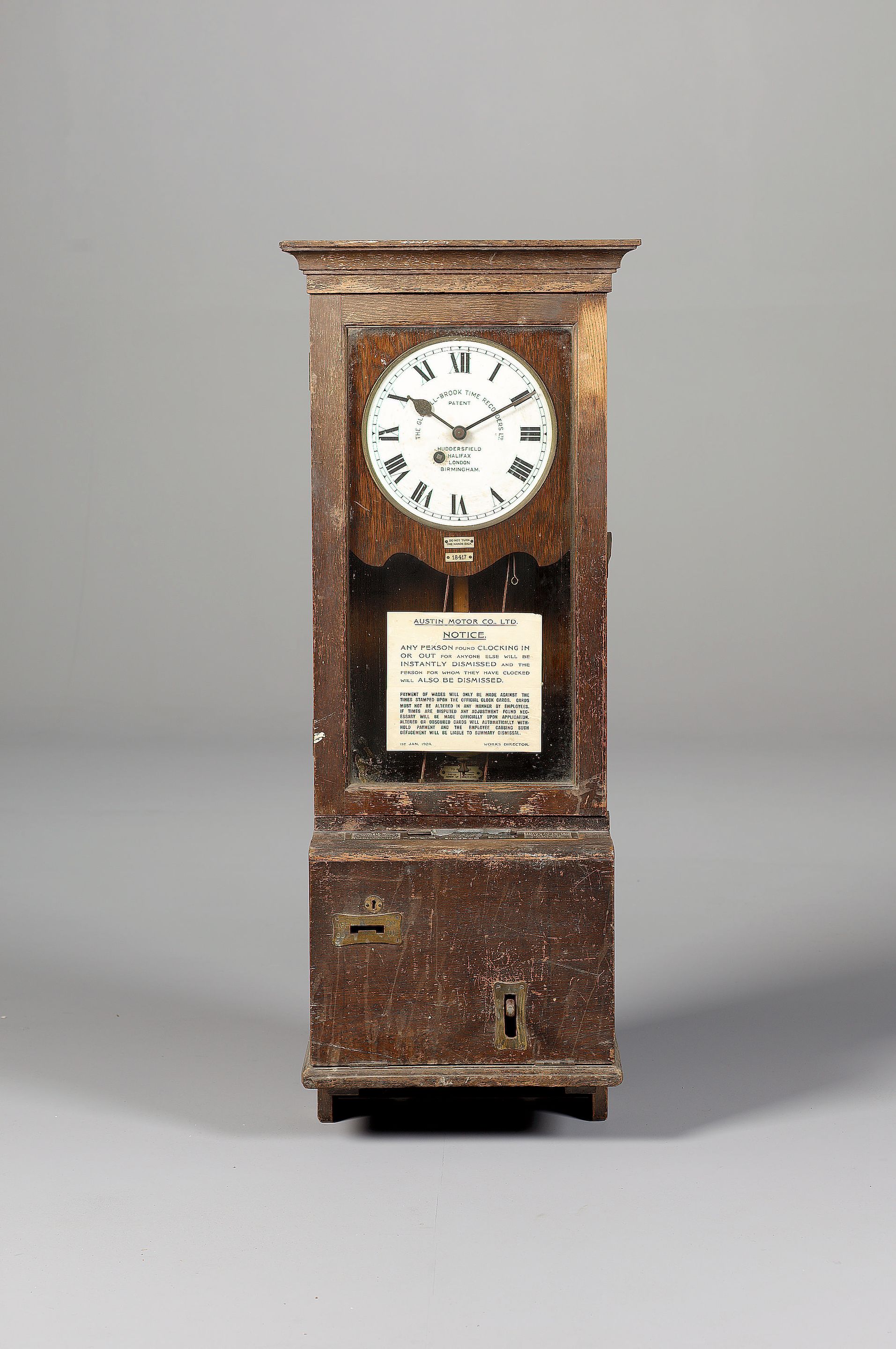 Bonhams Cars : A Rare Austin Motor Co. Ltd. Clocking In Machine, circa ...