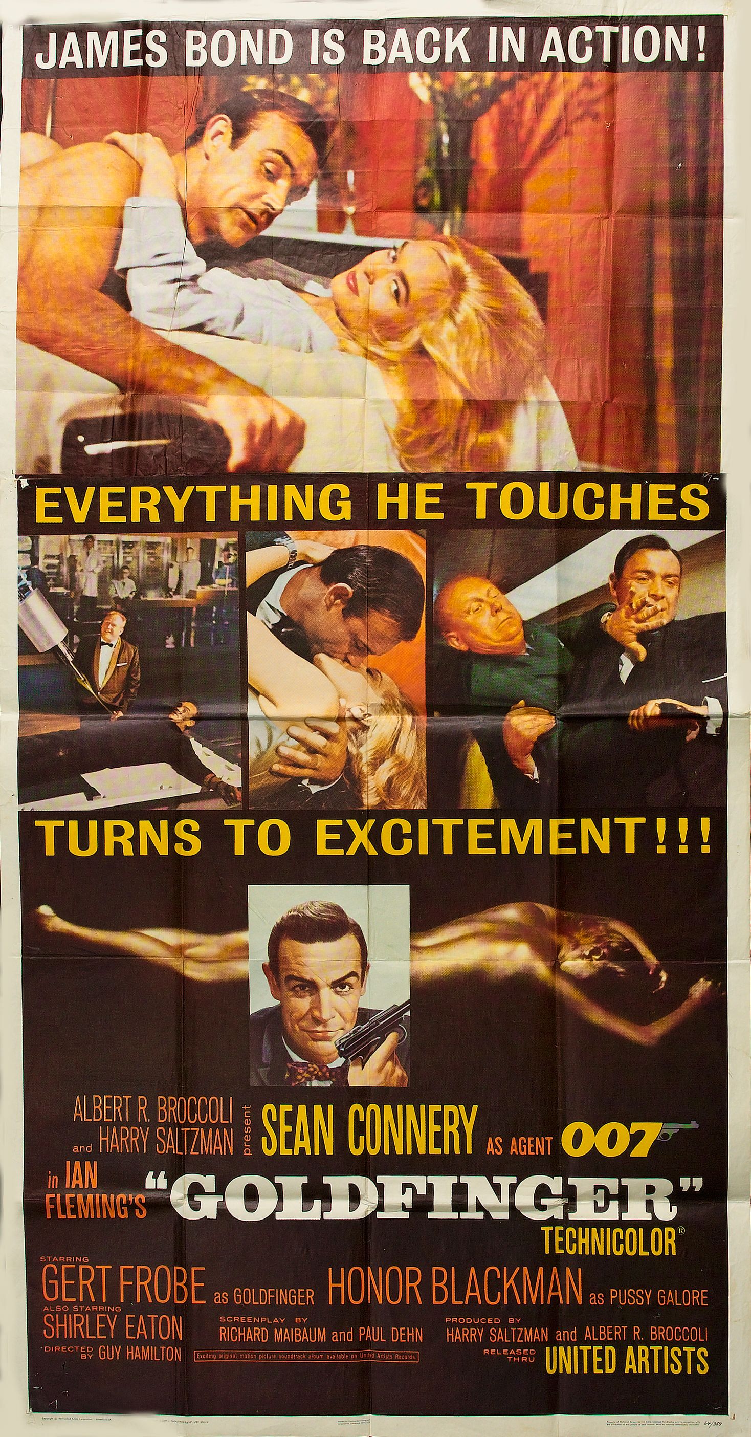 Bonhams Cars : A 'Goldfinger' film poster, 1964,